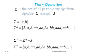 Alphabets , strings, languages and grammars | PPTX