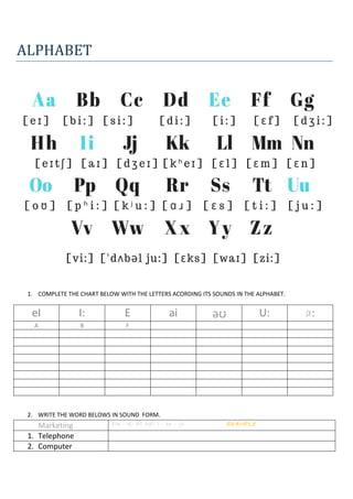 Alphabet worksheet | PDF