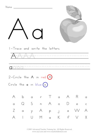 Alphabet writing 2 | PDF
