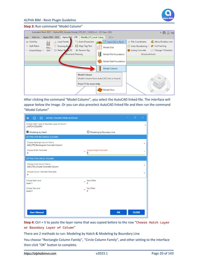 Alpha BIM Plugin Guideline | Revit API, Revit Tools | PDF