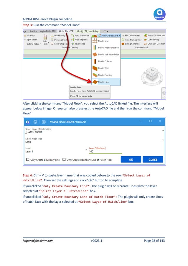 Alpha BIM Plugin Guideline | Revit API, Revit Tools | PDF
