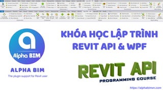 Revit API & WPF Training - 15 Lessons | Alpha BIM 2023 | PDF
