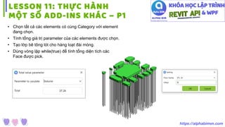 Revit API & WPF Training - 15 Lessons | Alpha BIM 2023 | PDF