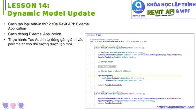 Revit Api And Wpf Training 15 Lessons Alpha Bim 2023 Ppt