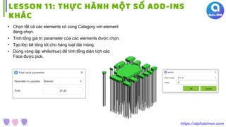 Revit API & WPF Training Basic - 12 Lesson | Alpha BIM | PPT