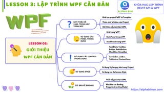 Revit API & WPF Training Basic - 12 Lesson | Alpha BIM | PPT