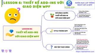 Revit API & WPF Training Basic - 12 Lesson | Alpha BIM | PPT