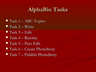 Alpha Biography | PPT