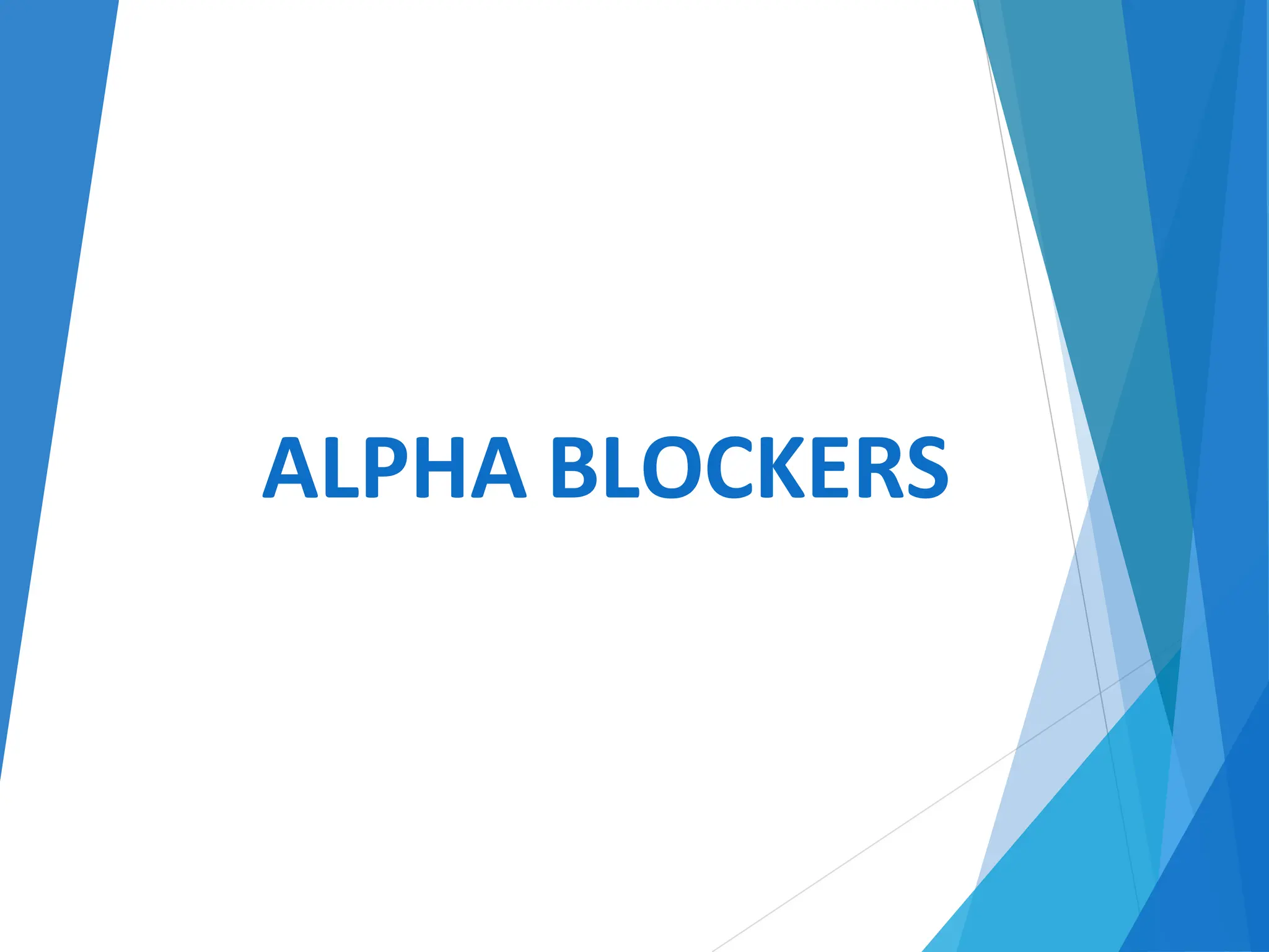 alpha blocker, receptors, antagonist, mechanism of action | PPTX