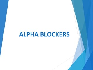 alpha blocker, receptors, antagonist, mechanism of action | PPT
