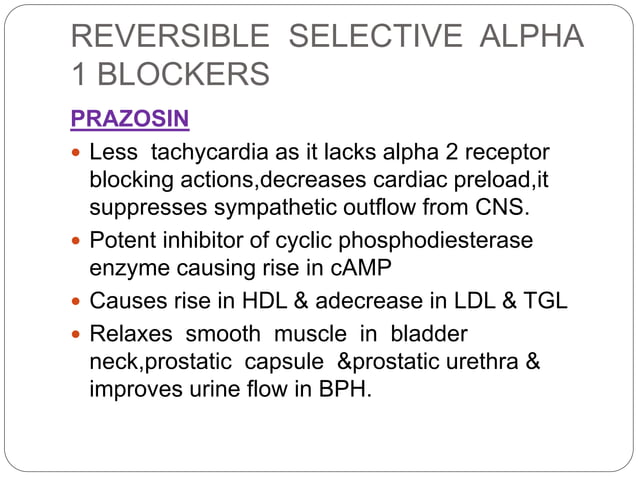 Alpha blockers | PPTX | Endocrine and Metabolic Diseases | Diseases and Conditions