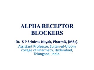 Alpha blockers PHARMACOLOGY | PPTX
