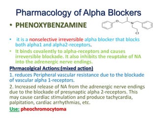 Alpha blockers PHARMACOLOGY | PPTX