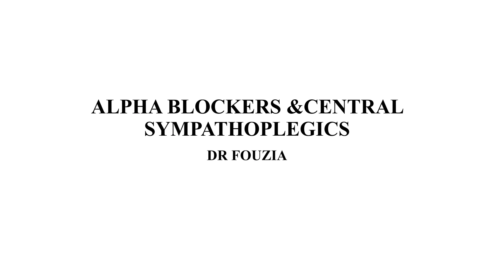 Alpha Blockers Pptx