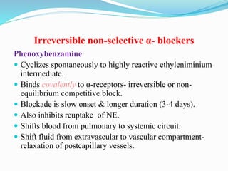 Alpha blockers class | PPTX | Heart and Cardiovascular Diseases | Diseases and Conditions