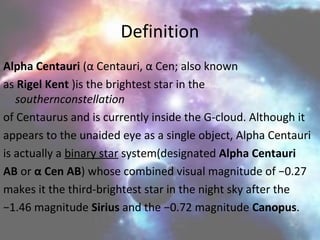 Alpha centauri | PPT