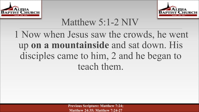 Matthew 7:24-27 Sermon Slides | "Listen the LORD, the Wise Foundation ...