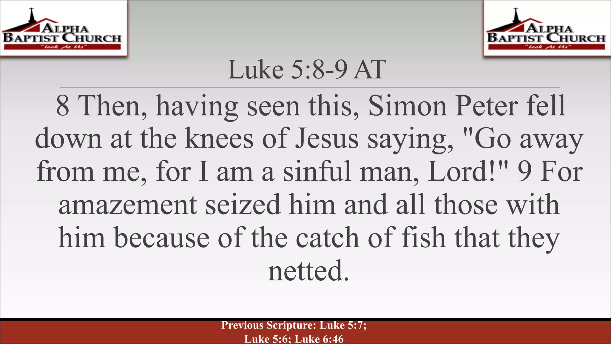 Luke 5:1-11 Sermon Slideshow | "Catch For Christ" | PDF