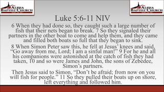 Luke 5:1-11 Sermon Slideshow | "Catch For Christ" | PDF