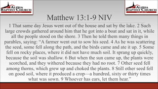 "Good Seed. Good Ground?" Matthew 13:1-23 Sermon Slideshow | PPT