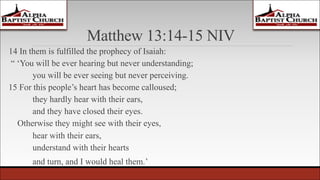 "Good Seed. Good Ground?" Matthew 13:1-23 Sermon Slideshow | PDF