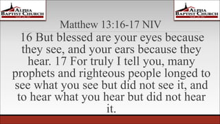 "Good Seed. Good Ground?" Matthew 13:1-23 Sermon Slideshow | PPT