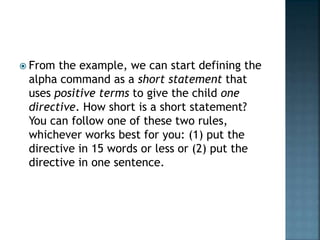 Mastering the Alpha Command | PPTX