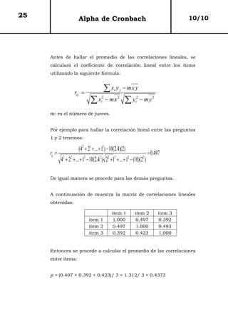 Alpha de cronbach | PDF