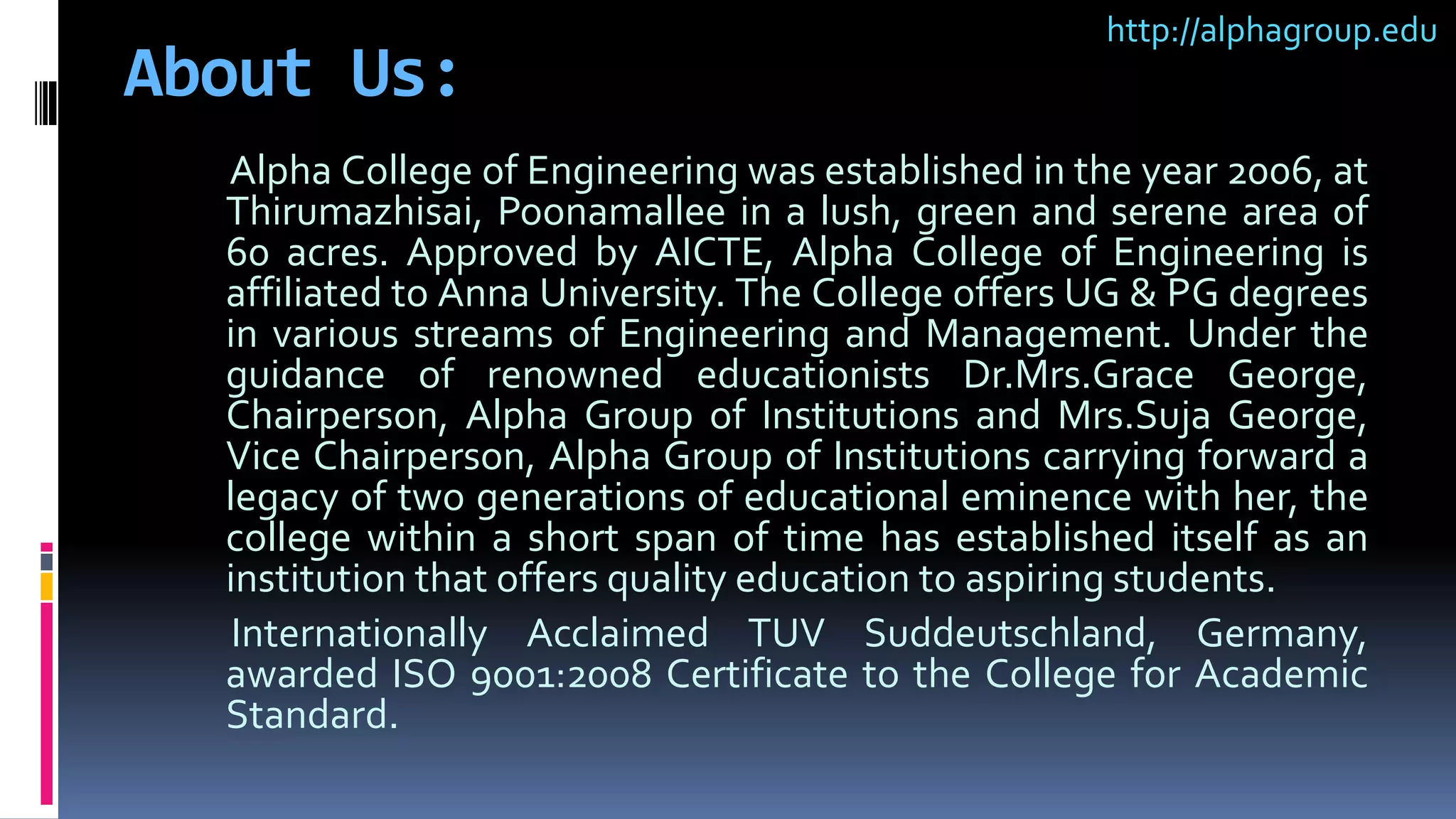 Alpha engineering college | PPTX