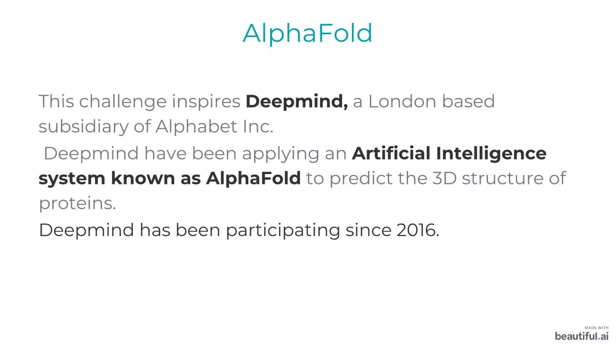 Alpha fold-Gargantuan leap | PPT