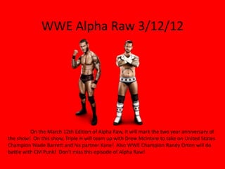 WWE Alpha Raw & WWE Gamma SmackDown | PPTX
