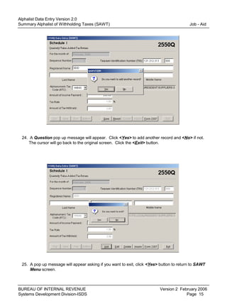 Alphalist map sawt_de_jobaid_ver2 | PDF