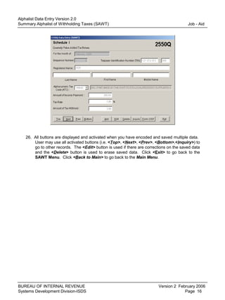 Alphalist map sawt_de_jobaid_ver2 | PDF