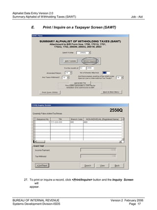 Alphalist map sawt_de_jobaid_ver2 | PDF