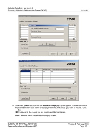 Alphalist map sawt_de_jobaid_ver2 | PDF