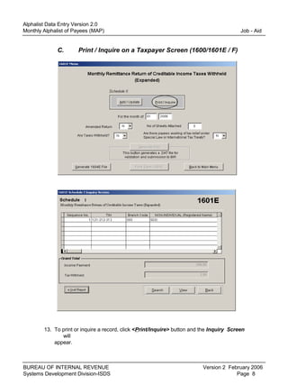 Alphalist map sawt_de_jobaid_ver2 | PDF