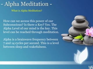 Alpha Meditation | PPT