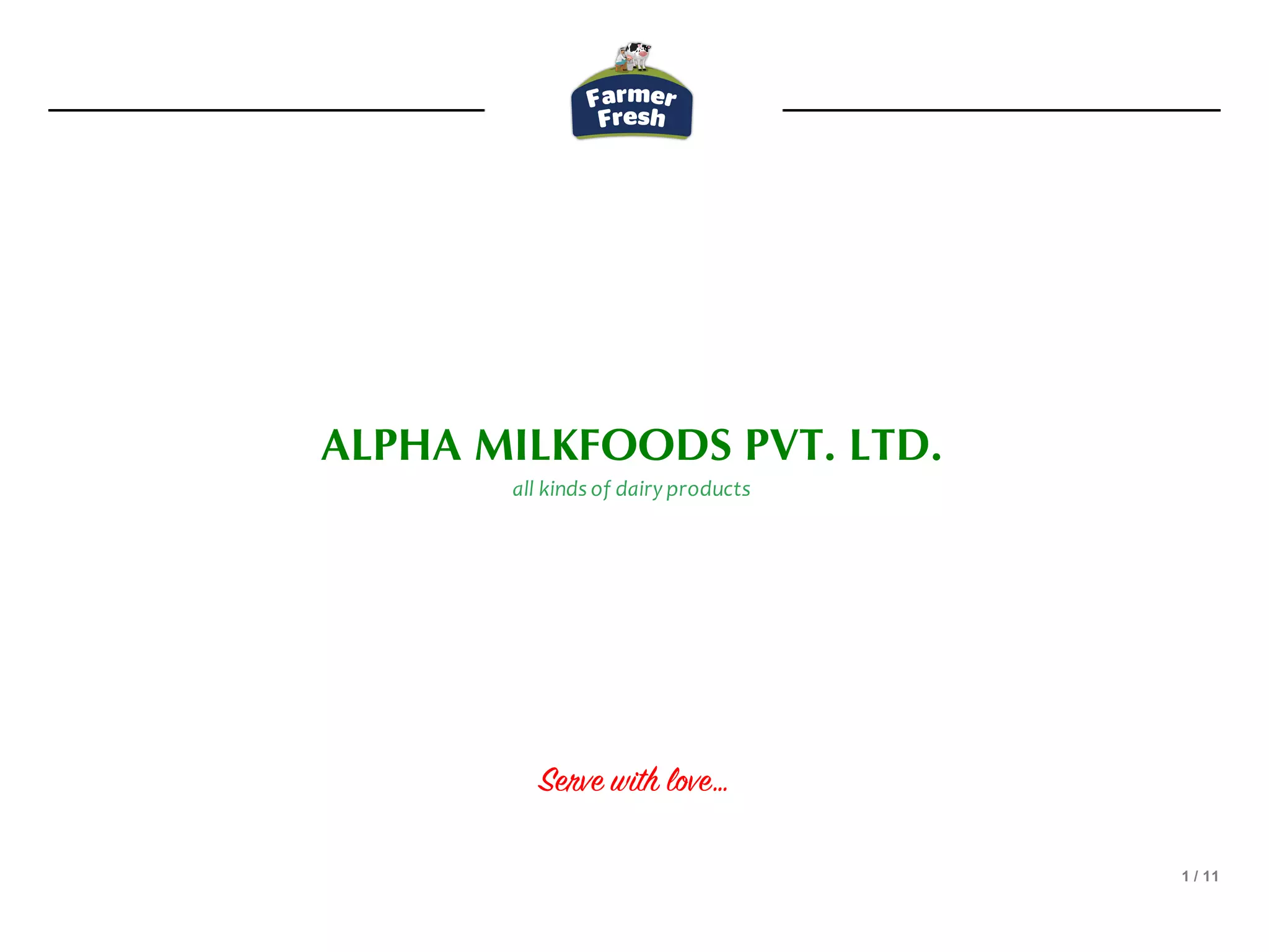 FarmerFresh Alpha milk foods company | PDF | Agriculture | Industries