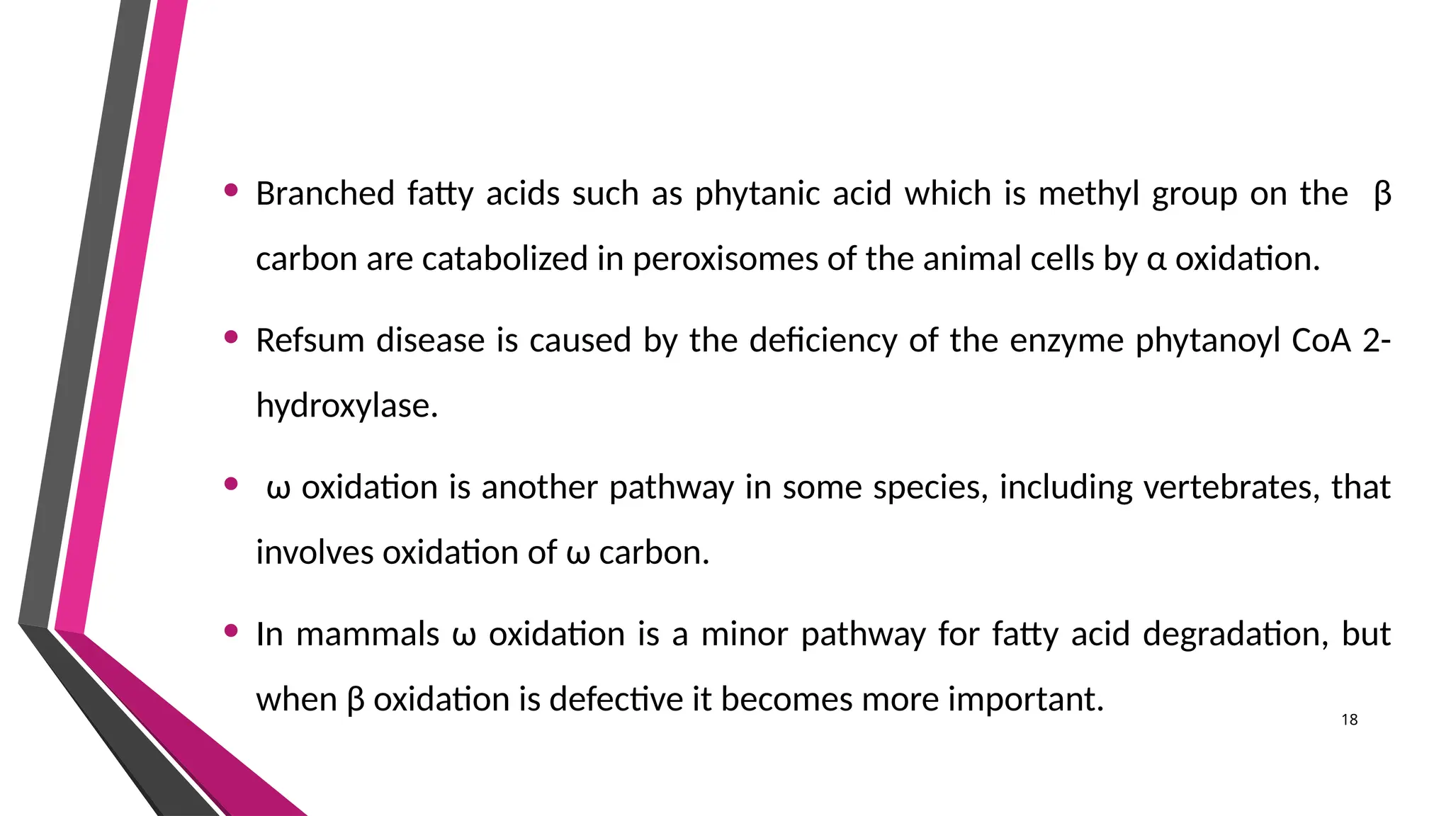 Alpha & Omega oxidation of Fatty Acid.pptx | Chemistry | Science
