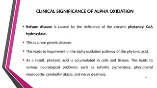Alpha & Omega oxidation of Fatty Acid.pptx | Chemistry | Science