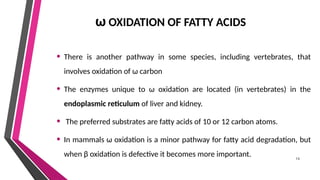 Alpha & Omega oxidation of Fatty Acid.pptx | Chemistry | Science