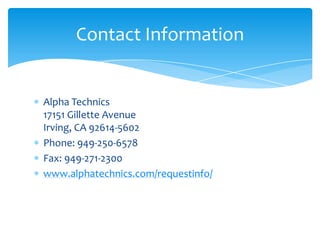 Alpha Technics | PPTX