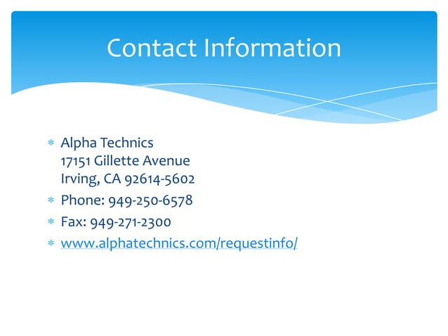 Alpha Technics | PPTX