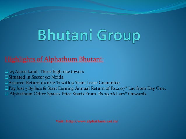 Alphathum bhutani group sector 90 noida | PPTX