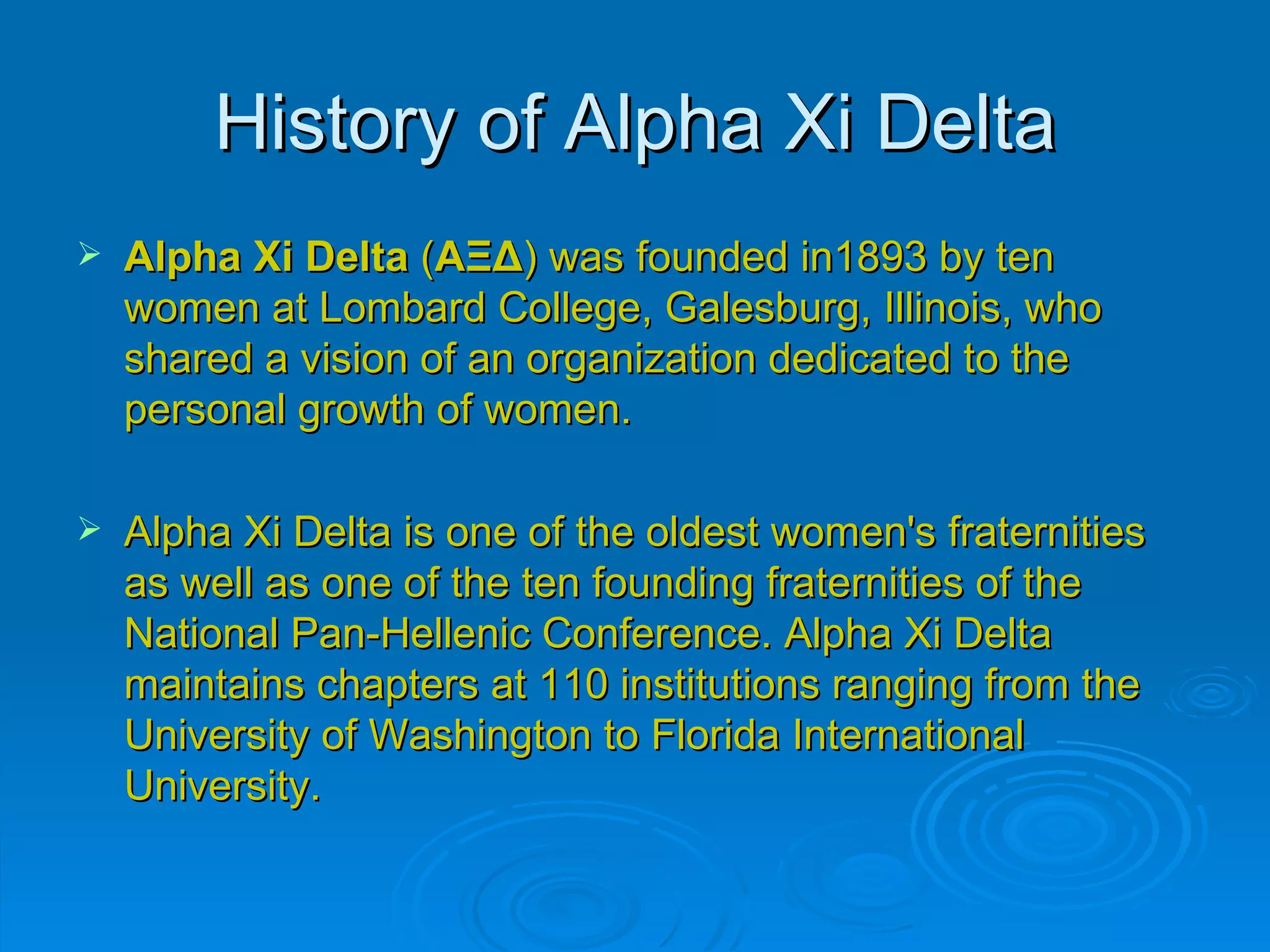 Alpha Xi Delta[1] | PPT