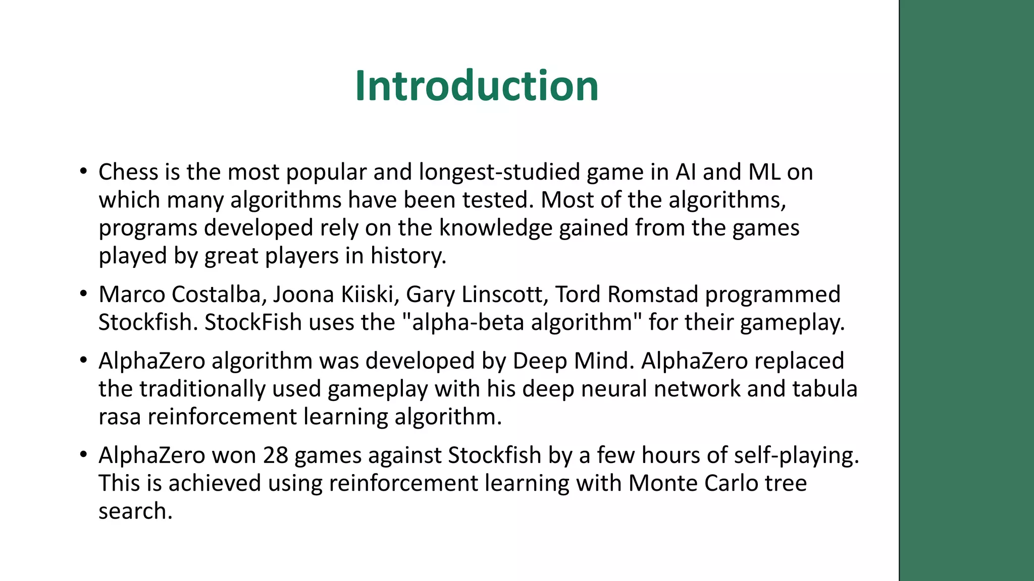 AlphaZero Vs StockFish – A Literature Review.pptx