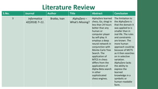 AlphaZero Vs StockFish – A Literature Review.pptx