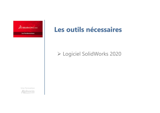 Alphorm.com Formation SolidWorks 2020 : Les fondamentaux | PPT