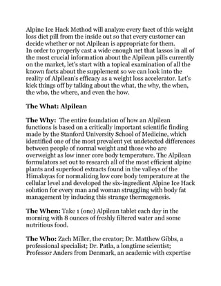 Alpilean Weight Loss | PDF | Herbs and Supplements | Alternative Medicine