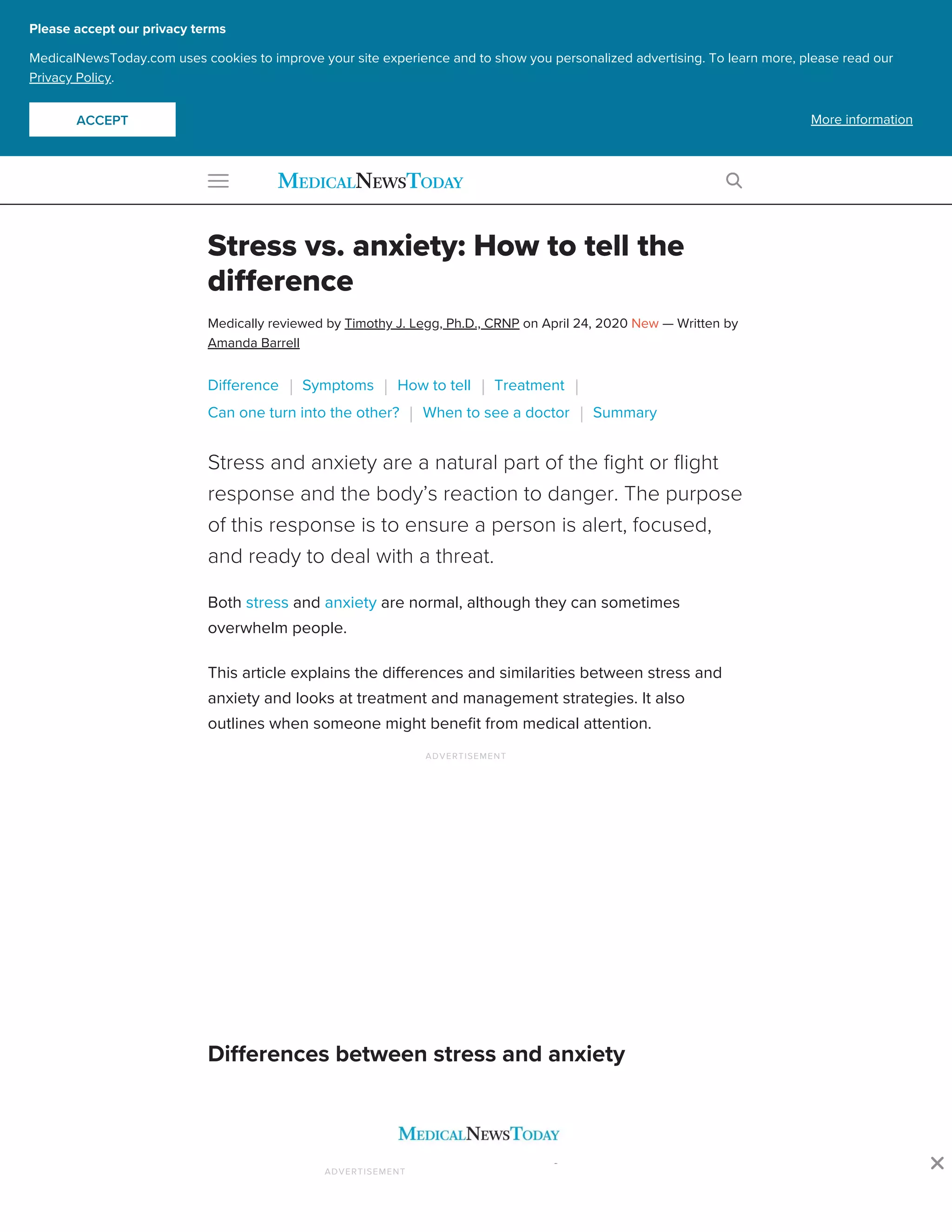 Stress vs. anxiety: How to tell the difference | PDF